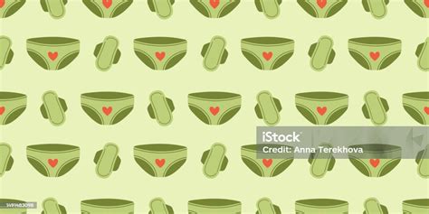 생리 기간 원활한 패턴 탐폰 패드 생리컵 여성의 규칙적인 월경 주기 개념 월경 기간 월경 월경전 증후군 난소 벡터 일러스트레이션