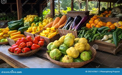 Harvest Various Types Of Vegetables And Fruit Generative Ai Ai Generated Stock Image Image