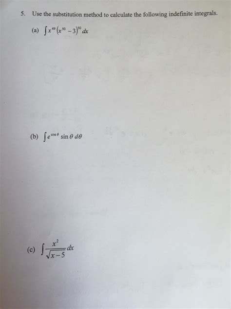solved use the substitution method to calculate the