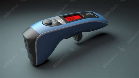 Visualization Of An Infrared Thermometer In 3d Model Powerpoint