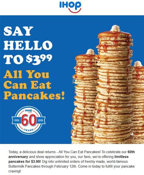 4 Bottomless Pancakes At Ihop Ihop December 2025 Coupons Promo