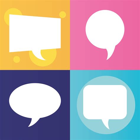 Four Speech Bubbles Vector Art At Vecteezy