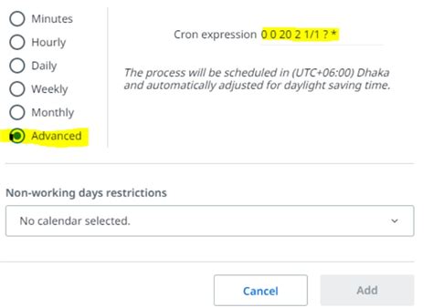 Wanted To Schedule Trigger Using Advanced Orchestrator Uipath