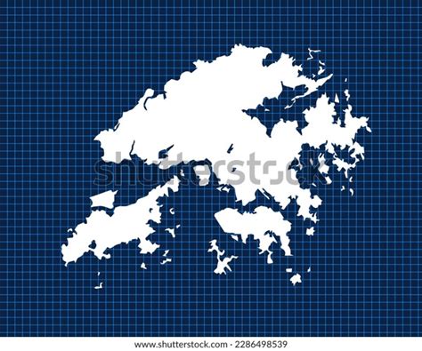 White Map Design Isolated On Blue Stock Vector Royalty Free