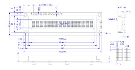 1601 16x1 Stn Negative Character Lcd Display Module