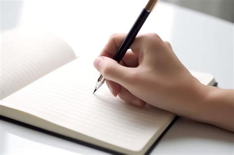 Premium AI Image Handwriting In A Notebook