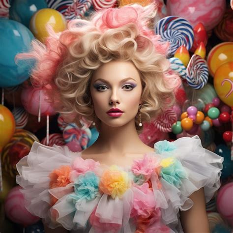 Premium Photo Female Fashion Model Gracefully Standing With Various