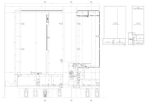 Detail Layout Plan Of Warehouse Dwg Autocad Drawing Warehouse Layout Parking And Wall Detail