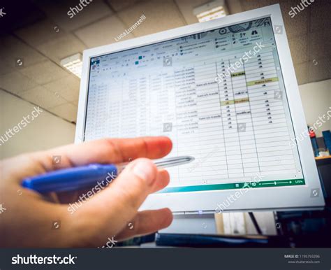 1 Working Microsoft Excel Office Bologna Royalty Free Images Stock