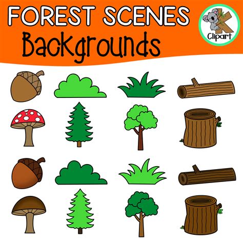 Forestwoodland Background Scenes By K Clipart Made By Teachers