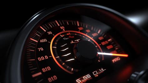 Black Speedometer Icon With Speedometer Pointer In 3d Illustration