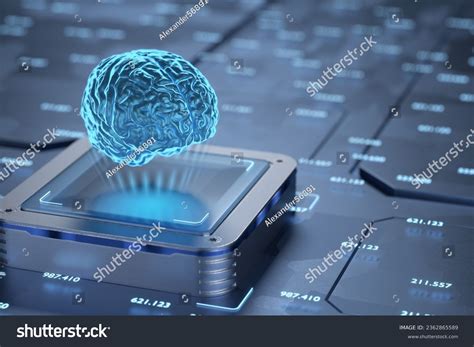 Artificial Intelligence Training Neurochip Neuro Interface Stock Illustration 2362865589