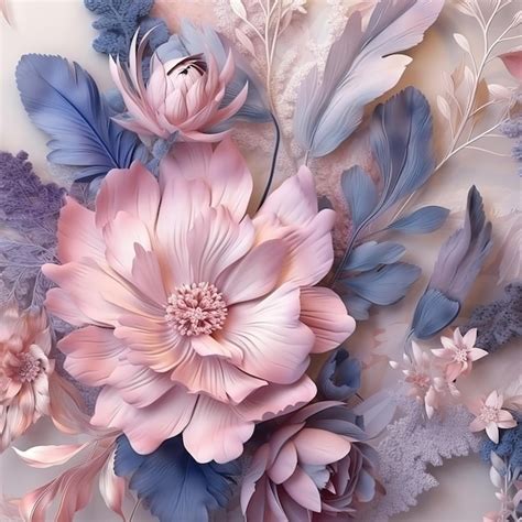 Premium Ai Image Luxurious Floral Elements Botanical Background Or Wallpaper Design Prints