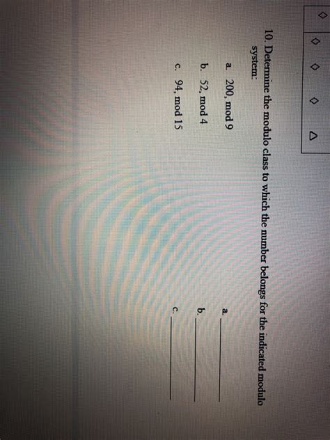 Solved Determine The Modulo Class To Which The Number Chegg