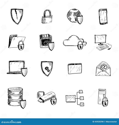 Hacker Sketch Stock Illustrations 783 Hacker Sketch Stock