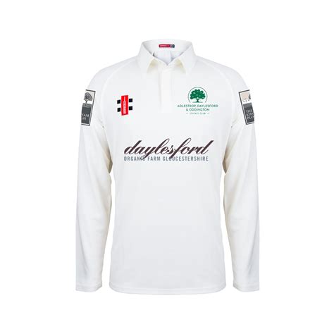 Adlestrop Daylesford And Oddington Cc Matrix Long Sleeve Playing Shirt