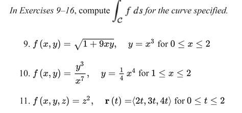 Solved In Exercises Compute Cfds For The Curve Chegg