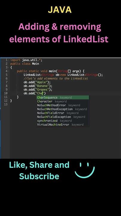 Linkedlist Adding And Removing Elements From Linkedlist Java