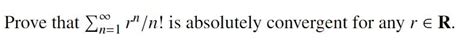 Solved Prove That N 1rn N Is Absolutely Convergent For Chegg Com