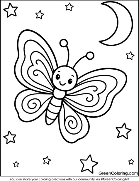 Simple Butterfly Printable Coloring Pages 2025