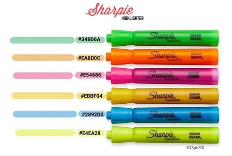Dr Z On Twitter Sharpie Highlighter Color Palette Challenge Highlighter