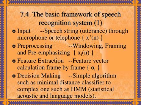 Ppt Chapter 7 Speech Recognition Framework Powerpoint Presentation Free Download Id5610386