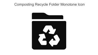 Composting Recycle Folder Monotone Icon In Powerpoint Pptx Png And Editable Eps Format PPT Slide