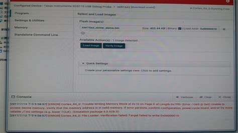 Iwr1642boost Unable To Flash The Bin File To Iwr1642boost Evm Using