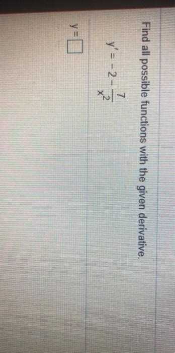 Solved Find All Possible Functions With The Given