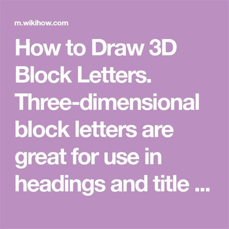 How To Draw D Block Letters Steps With Pictures Block Lettering D Drawings Letters