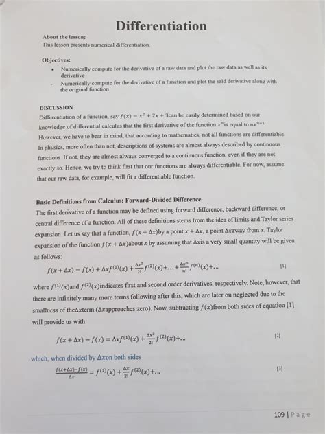 Solved Differentiation About The Lesson This Lesson Chegg