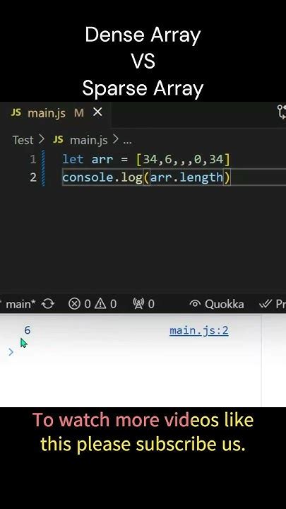 interview challenge 82 dense array vs sparse array javascript