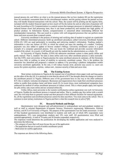 University Mobile Enrollment System A Nigeria Perspective Pdf