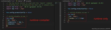 Vue Runtime Only 和 Runtimecompiler 的区别《前端高效开发框架》第35次课 Runtime