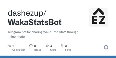 Github Dashezup Wakastatsbot Telegram Bot For Sharing Wakatime Stats Through Inline Mode