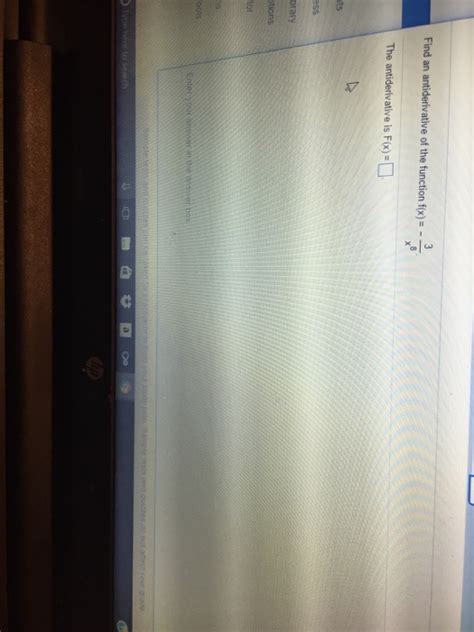 Solved Find An Antiderivative Of The Function F X 3 X 8