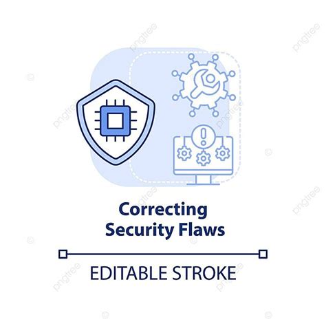 Correcting Security Flaws Light Blue Concept Icon Cyber Symbol Icon Vector Cyber Symbol Icon