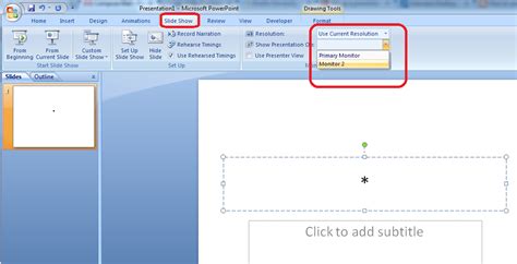 Solution How To Setup Power Point Slide Show To Run On Extended