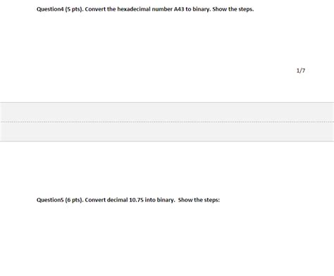 Solved Question1 5 Pts Convert The Following Binary