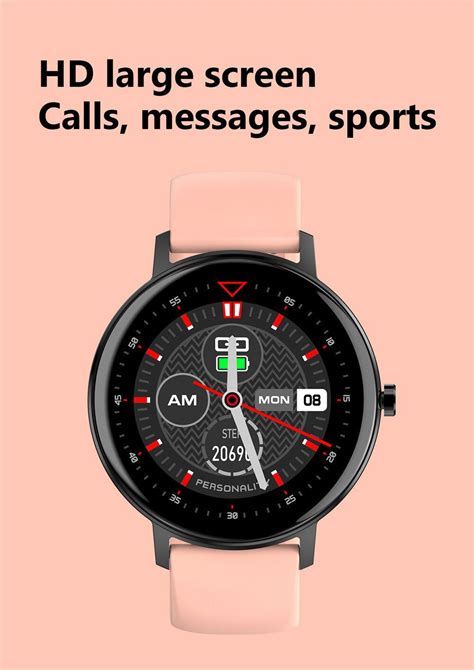 R Full Tourch Smart Watch Men Women Heart Rate Fitness Tracker Music Control Smartwatch Blood