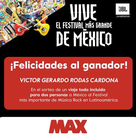 ¡felicidades Al Ganador 🎵🇲🇽 Victor Rodas Es El Afortunado Ganador Que… Tiendas Max
