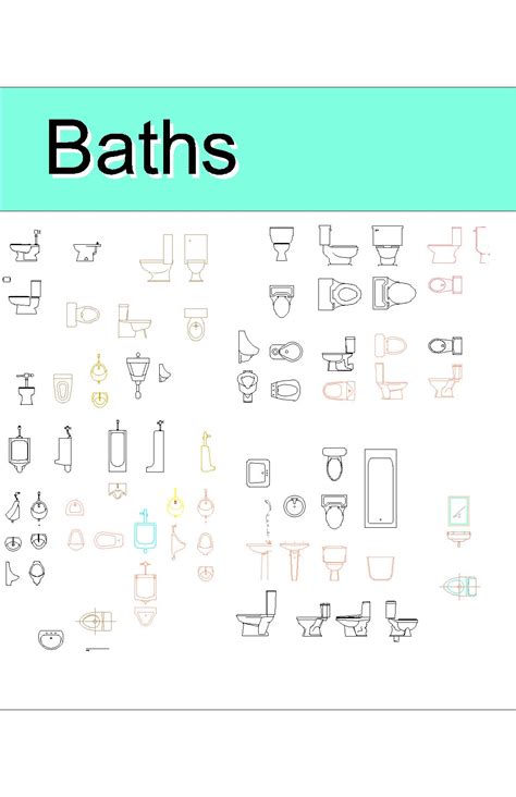 3000 Autocad 2d Dwg Treesplantsvehiclefurniturebathsdoorwindow