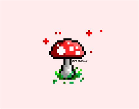 A Very Tiny Pixelated Mushroom On Behance Behance