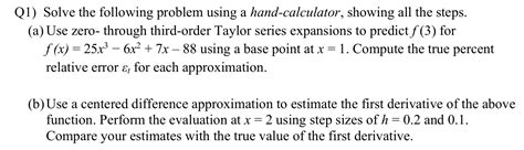 Solved Q1 ﻿solve The Following Problem Using A
