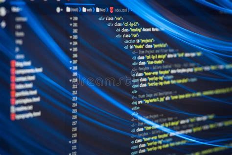 Html And Css Code Stock Image Image Of Layout Line 76836103