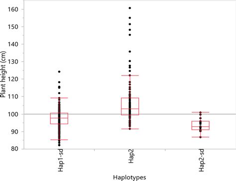 plant height variation explained by hap1‐sd hap2 and hap2‐sd