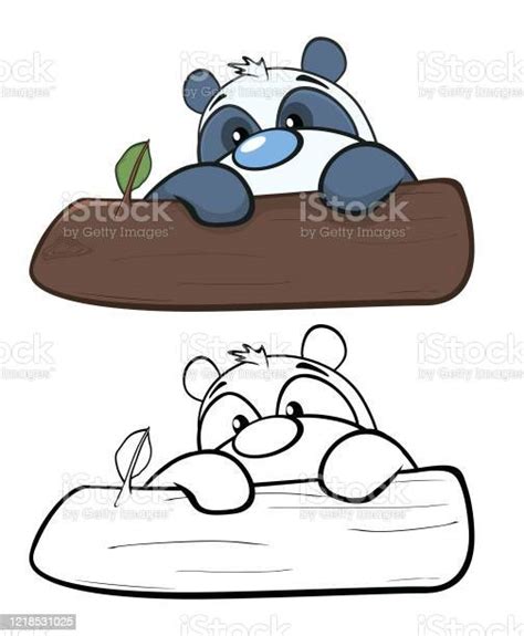 당신을 위한 귀여운 만화 캐릭터 팬더의 벡터 일러스트 레이션 디자인 및 컴퓨터 게임 색칠하기 책 개요 곰에 대한 스톡 벡터 아트 및 기타 이미지 Istock