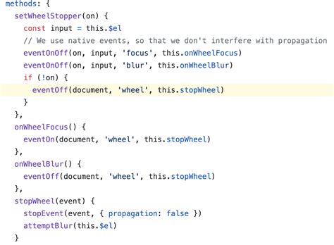 No Wheel Form Input Bug Unable To Preventdefault Inside Passive Event Listener · Issue 6531
