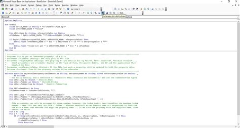 Edit Vba Using The Full Screen Vbe Extras Fullscreen Command