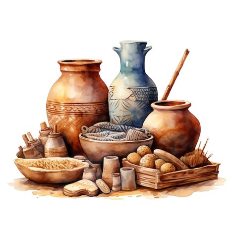 Premium Ai Image Workshop Producing Clay Tablets And Pottery Illustration